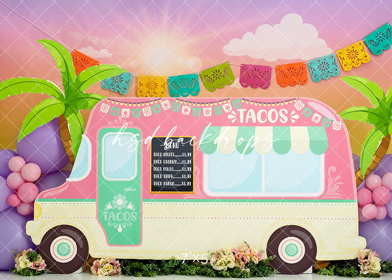 Taco Twosday Photo Backdrop for Cake Smash Photoshoot