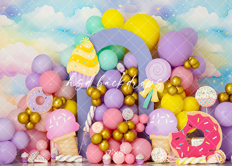 Sweet One Themed Backdrop for Cake Smash Photoshoot for Girls