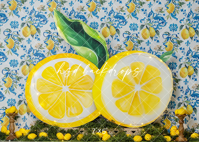 Lemonade Photography Backdrop for Spring or Summer Portraits