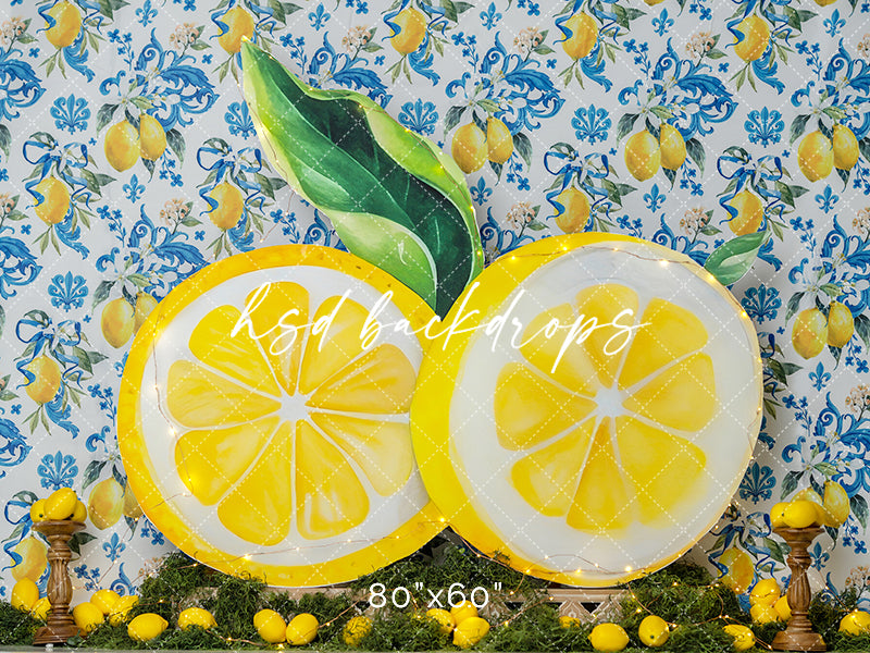 Lemonade Photography Backdrop for Spring or Summer Portraits