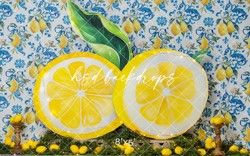 Lemonade Photography Backdrop for Spring or Summer Portraits