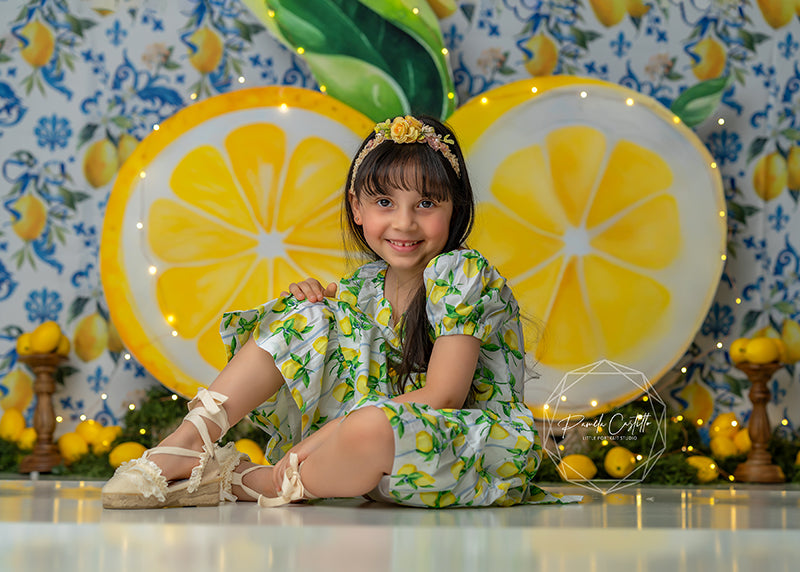 Lemonade Photography Backdrop for Spring or Summer Portraits