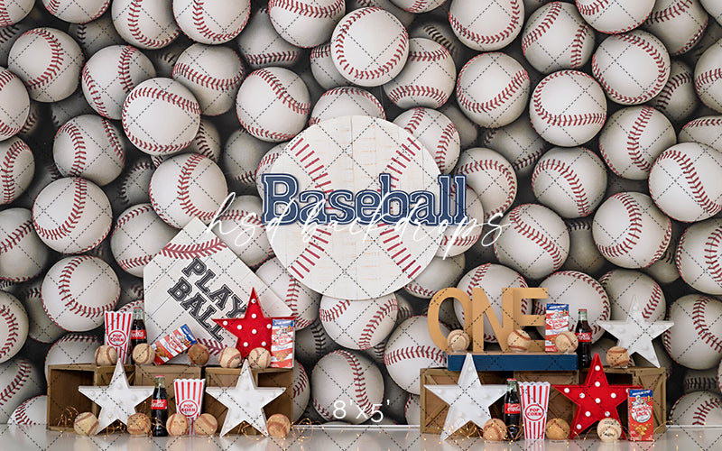Baseball Backdrop for Cake Smash Photography