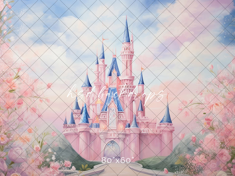 Magical Castle Photo Backdrop | Cake Smash Backdrop for Girls