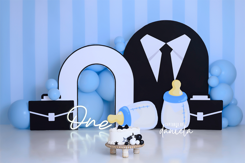 Little Baby Boss Birthday Cake Smash Photography Backdrop