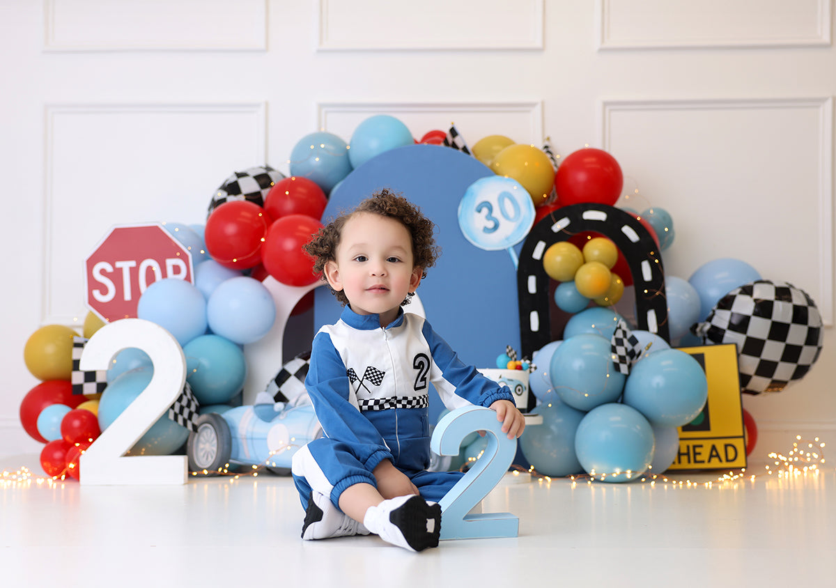 RadpiDOS Two Fast Birthday Cake Smash Backdrop for Photoshoot