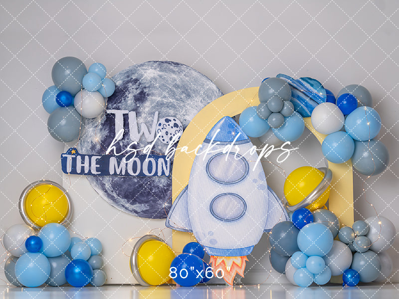 Two the Moon Birthday Cake Smash Photography Backdrop – HSD Photography ...