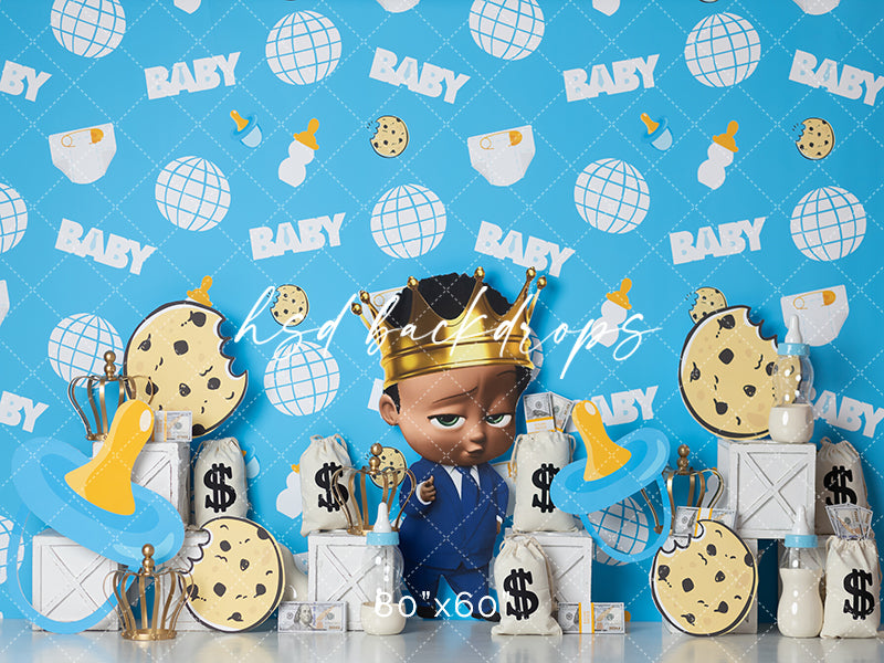 Little Baby Boss 1st Birthday Cake Smash Photography Background – HSD ...