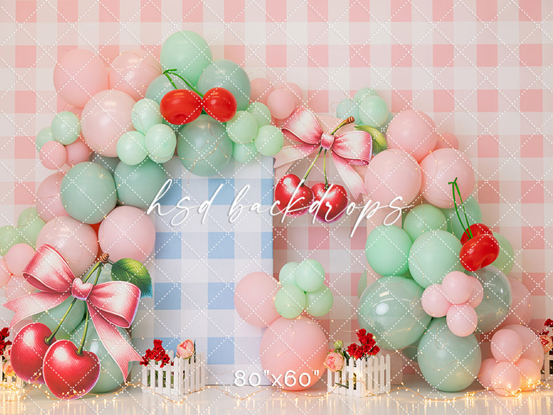 Cherry First Birthday Cake Smash Birthday Photo Backdrop – HSD ...