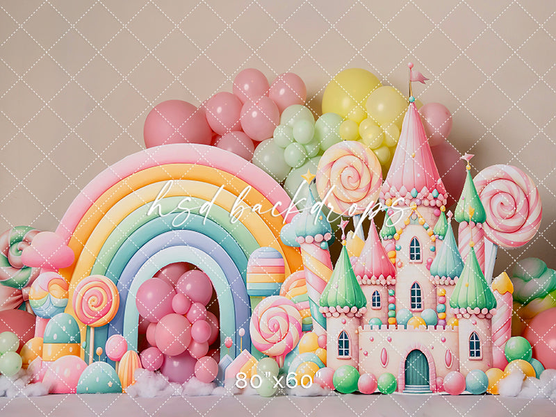 Candy castle Cake Smash Birthday Photo Backdrop – HSD Photography Backdrops