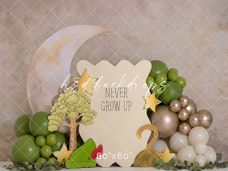 Never Grow Up Cake Smash 1st Birthday Photo Backdrop for Boys – HSD ...
