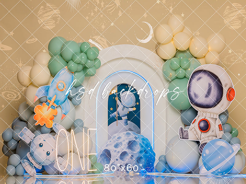 Space Explorer Boys Cake Smash Backdrop for Pictures – HSD Photography ...