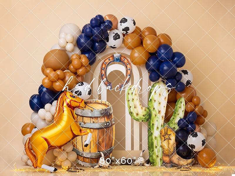 Yeehaw Cowboy Cake Smash Birthday Backdrop for Boys – HSD Photography ...