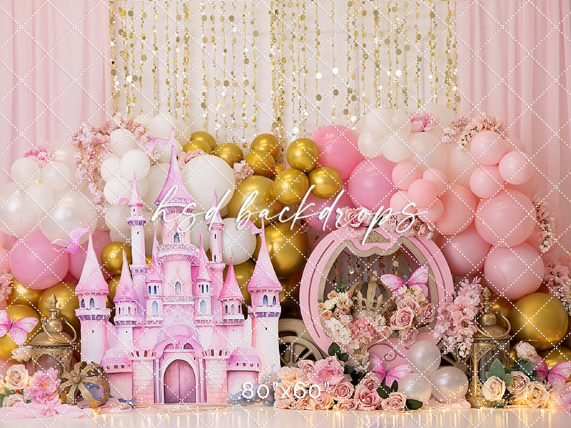 Princess Story Castle first birthday cake smash photo backdrop – HSD ...