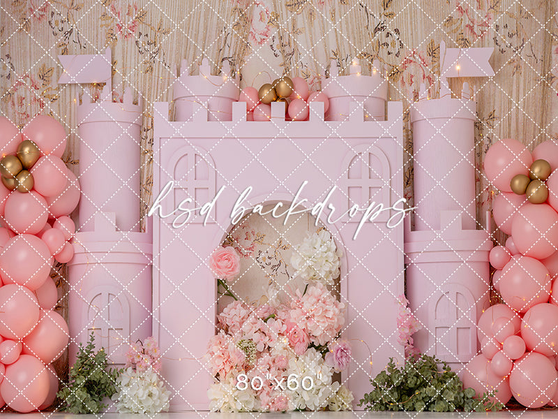 Pretty in Pink Palace Backdrop for Princess Birthdays & Photos – HSD ...