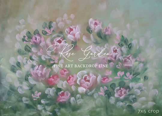 Rose Garden Painted Floral Photography Backdrop for Spring Pictures ...