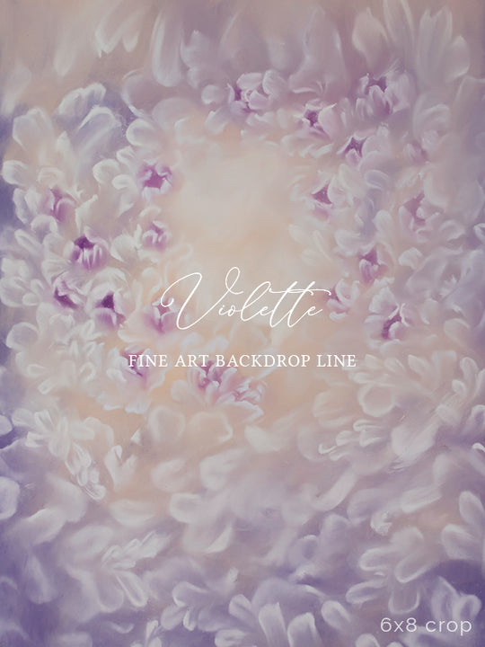 Purple Floral Painted Fine Art Photography Backdrop Violette – HSD ...