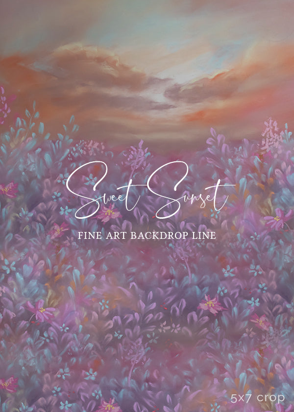 Floral Painted Fine Art Photography Backdrop Sweet Sunset – HSD ...