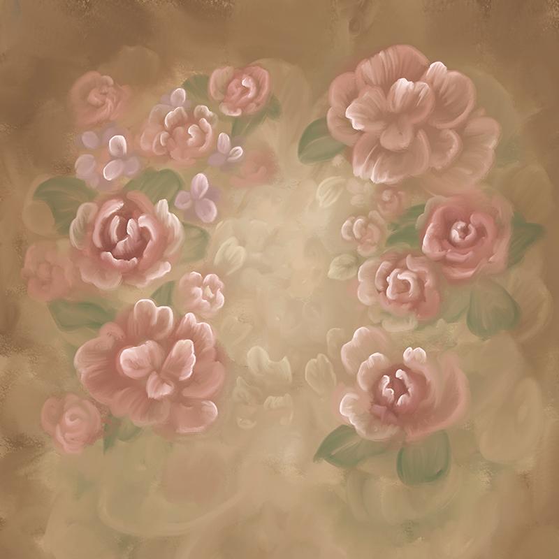 Floral Fine Art Photo Backdrop for Studio Portraits English Garden ...