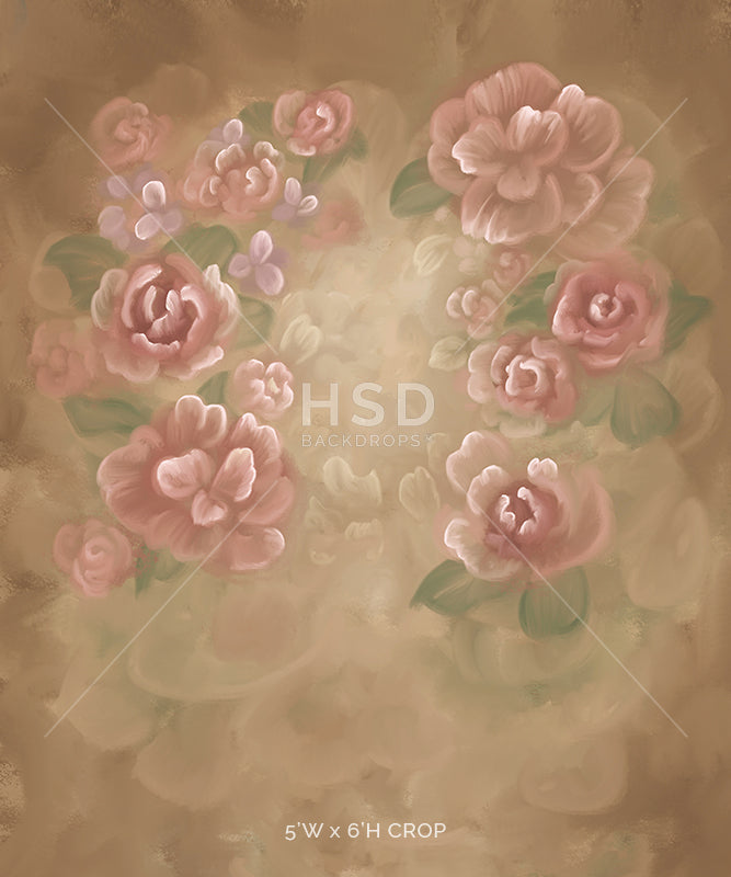 Floral Fine Art Photo Backdrop for Studio Portraits English Garden