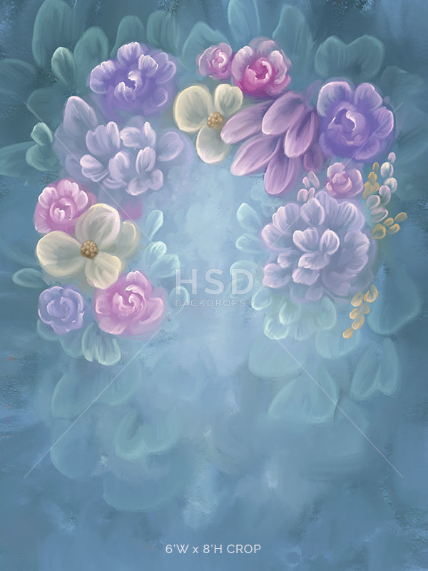 Floral Fine Art Photo Backdrop for Studio Portraits Spring Flourish