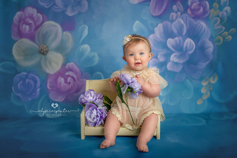 Floral Fine Art Photo Backdrop for Studio Portraits Spring Flourish