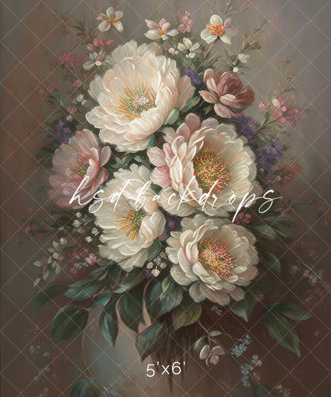Maternity Photoshoot Backdrop | Marly Vintage Floral Photo Backdrop