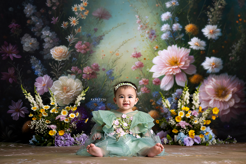 Flower Meadow Photo Backdrop for Spring or Summer Photography