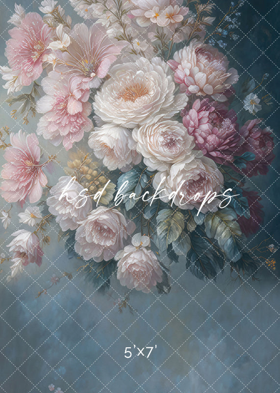 Maternity Shoot Backdrop | Romantic Roses Floral Photo Backdrop