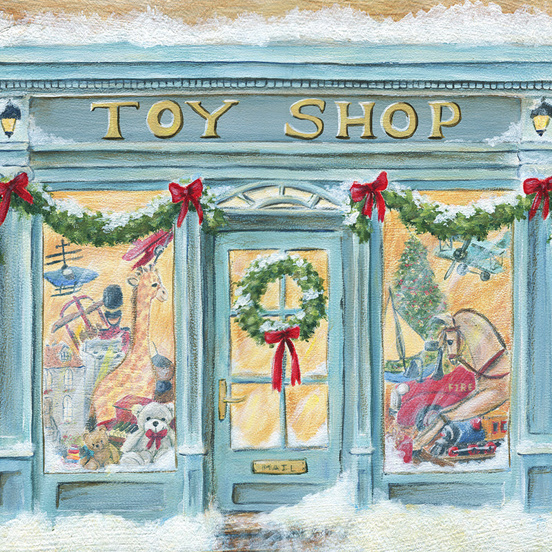 Christmas Toy Shop Photography Backdrop Christmas Toy Store Background