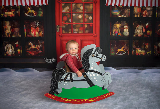 Santa's Toy Shop Backdrop for Pictures. Toy Store Backdrop for Photos ...