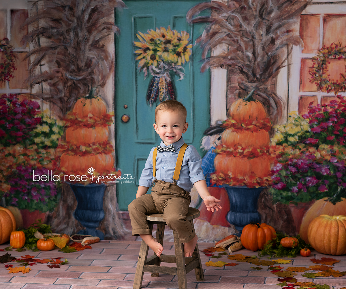 Fall Door Photography Backdrop Autumn Photo Backdrop Background Props
