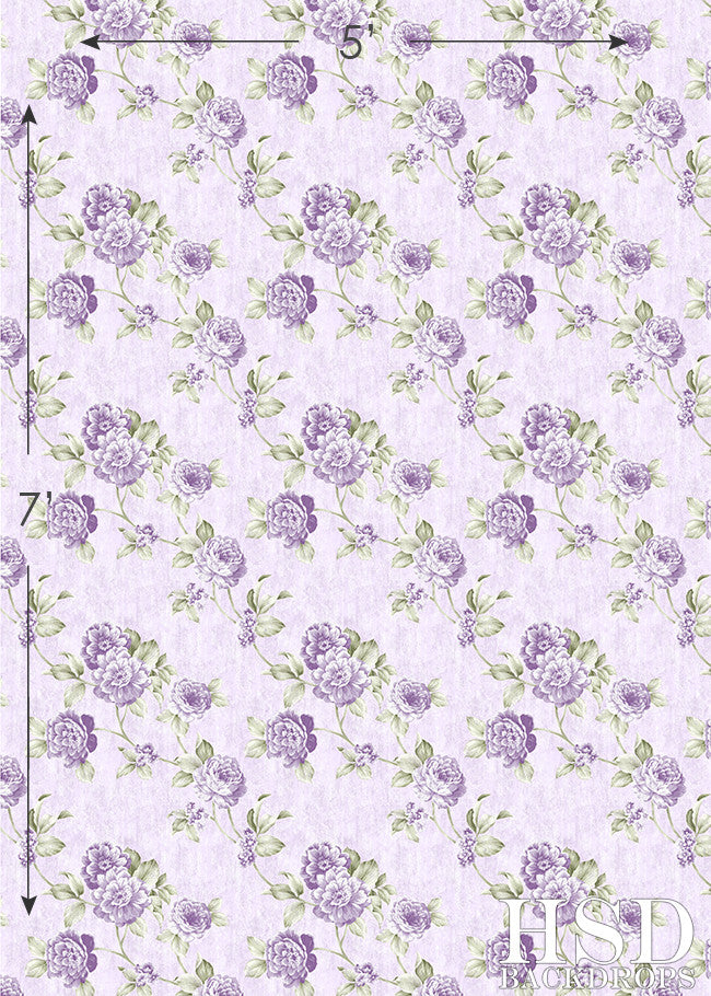 Photography Backdrop for Photographers Purple Floral Background