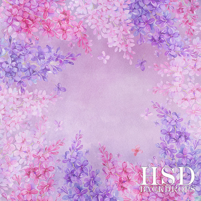 Purple Floral Photography Backdrop Background Girls Photo Props Newborn