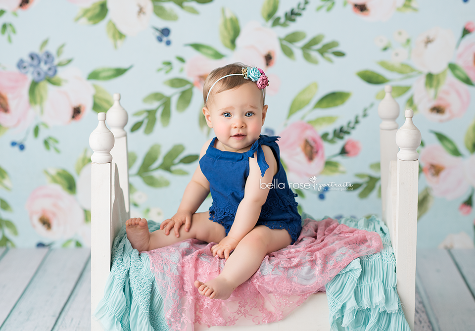 Hand Painted Floral Photography Backdrop Spring Photo Props Girls