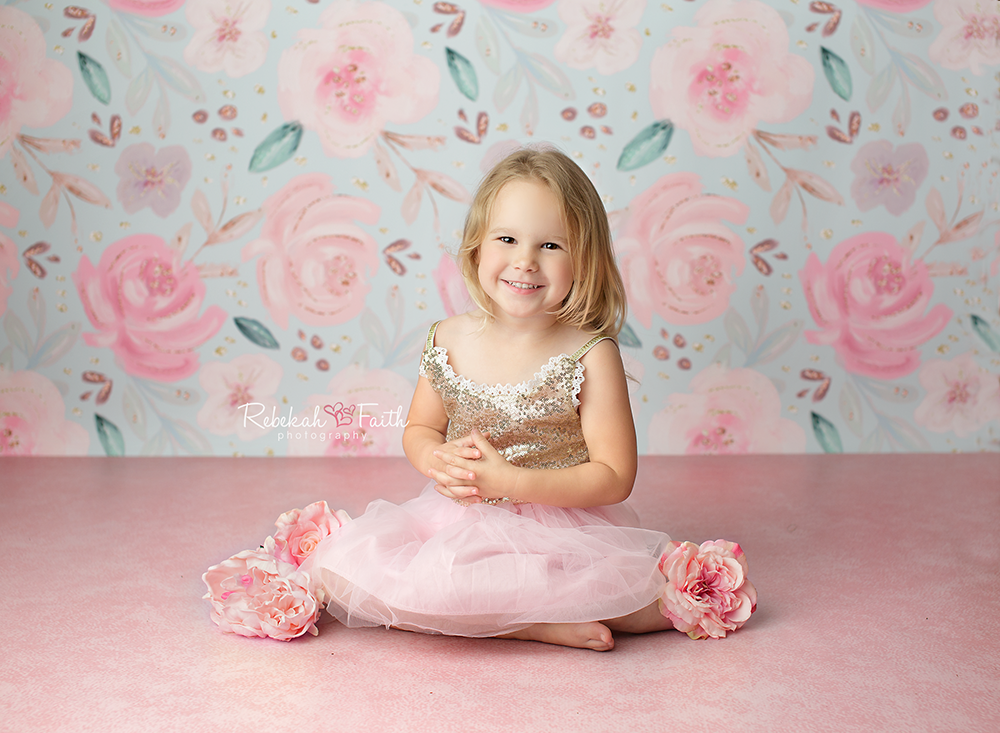 Floral Photography Backdrop Vinyl Girls Photo Props – HSD Photography ...