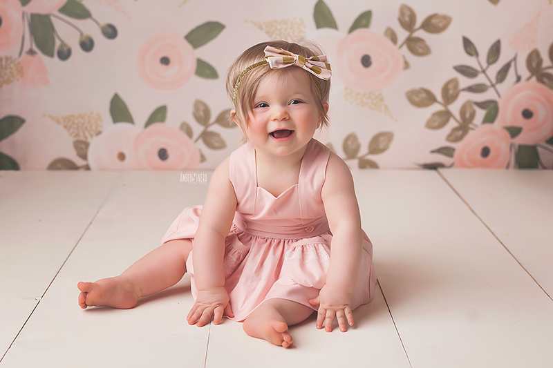 Painted Floral Photography Backdrop Vinyl Spring Props