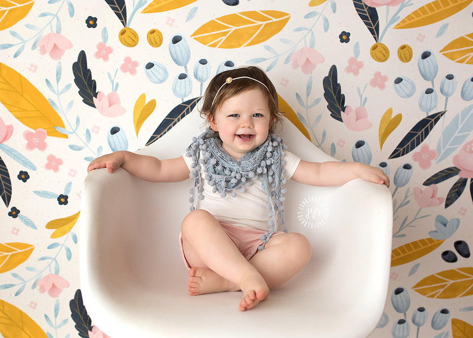 Fall Floral Photography Backdrop Vinyl Fall Background Photo Props