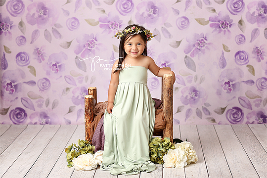 Purple floral photography backdrop spring girls baby – HSD Photography ...