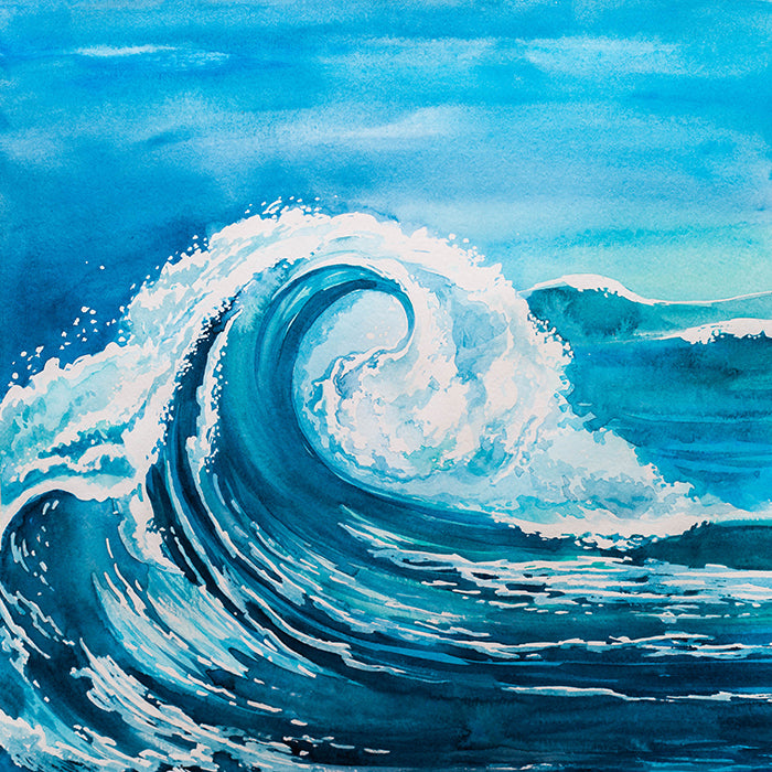 Ocean Photo Backdrop. Summer Studio Portrait Photography Background.