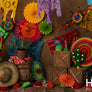 Fiesta Photography Backdrops, Cake Smash Photography Background Summer