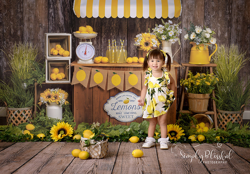 Lemonade Stand Backdrop for Summer Mini Session & Cake Smash Portraits