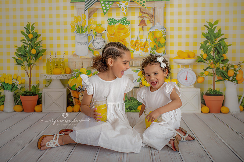 Lemonade Stand Backdrop. Lemon Photo Backdrop for Summer Mini Sessions
