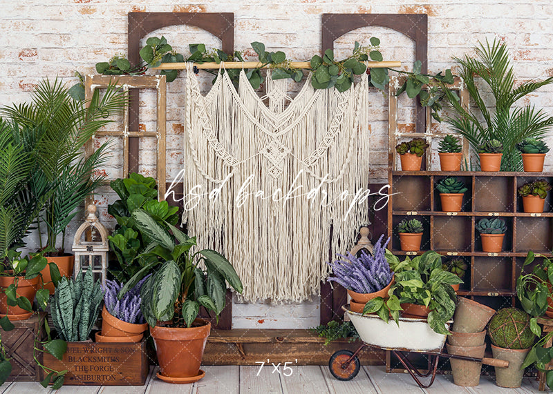 Boho Themed Photography Backdrop for Summer, Spring or Birthday Photos