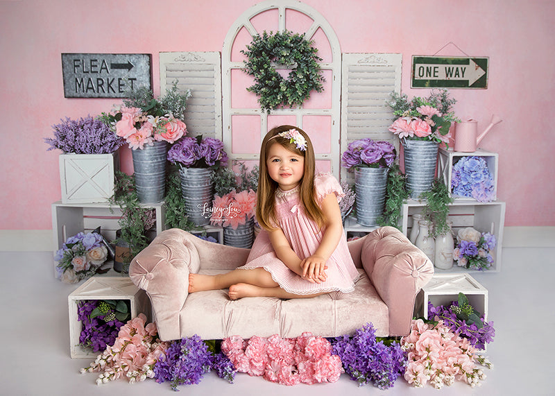 Flower shop photography backdrop for spring pictures flower market