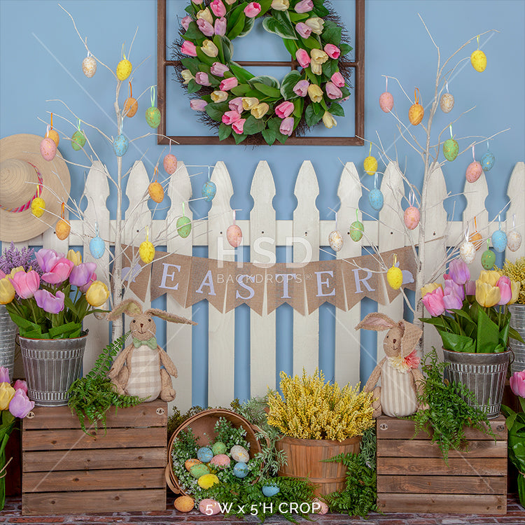 Easter Bunny Photography Backdrop for Spring Pictures