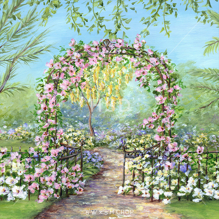 Spring in Bloom photo backdrop for Easter and spring pictures
