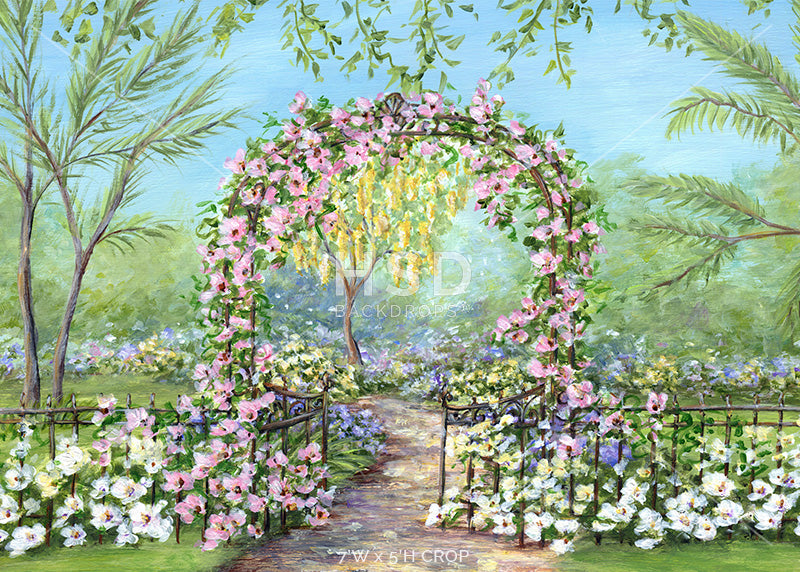 Spring in Bloom photo backdrop for Easter and spring pictures