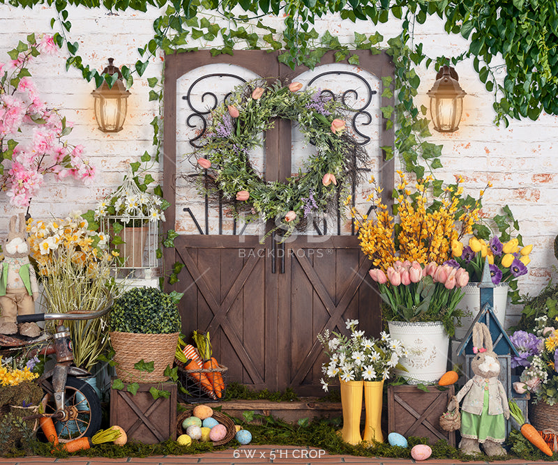 Spring Photo Backdrop | Easter Bunny's Garden Photography Background ...