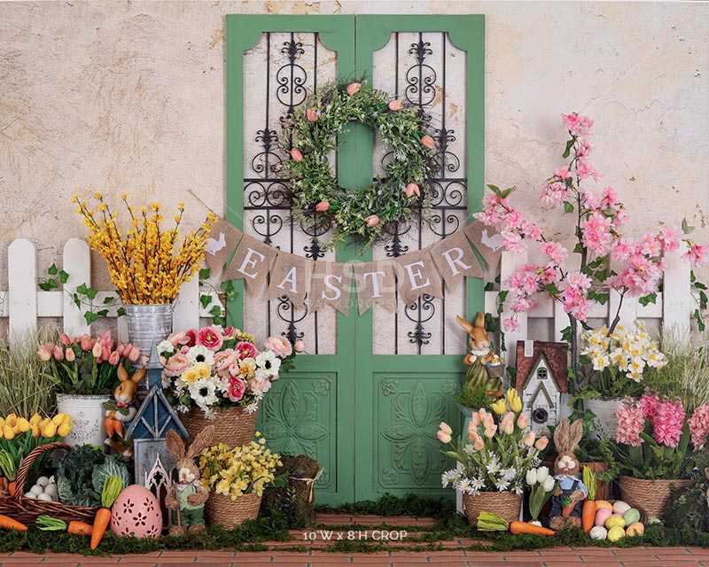 Easter Photo Backdrop | Easter Porch photography backdrops